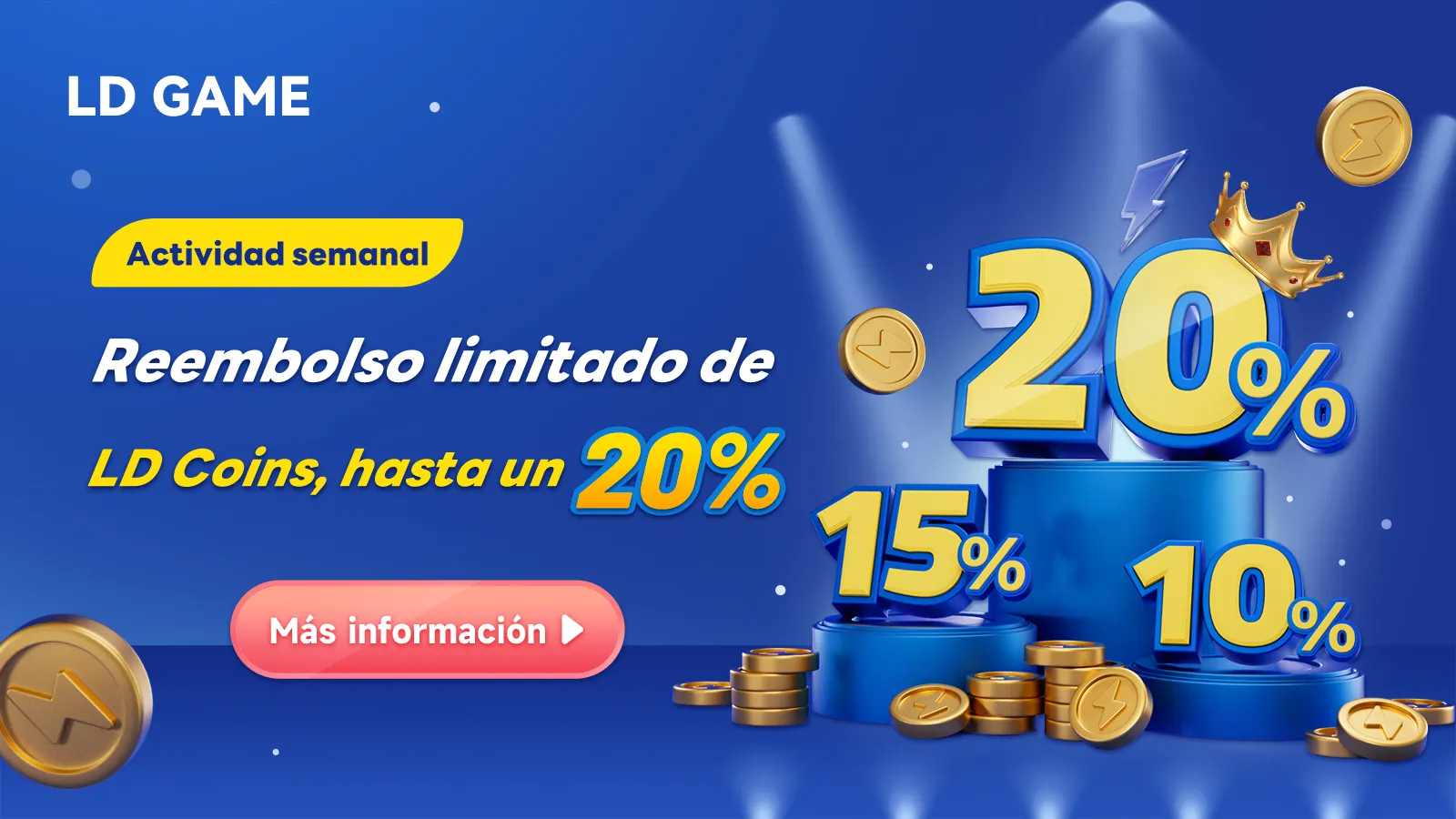 Actualización de recompensas de LD Coins: DESCUENTOS MAYORES Y HASTA 20% DE REEMBOLSO
