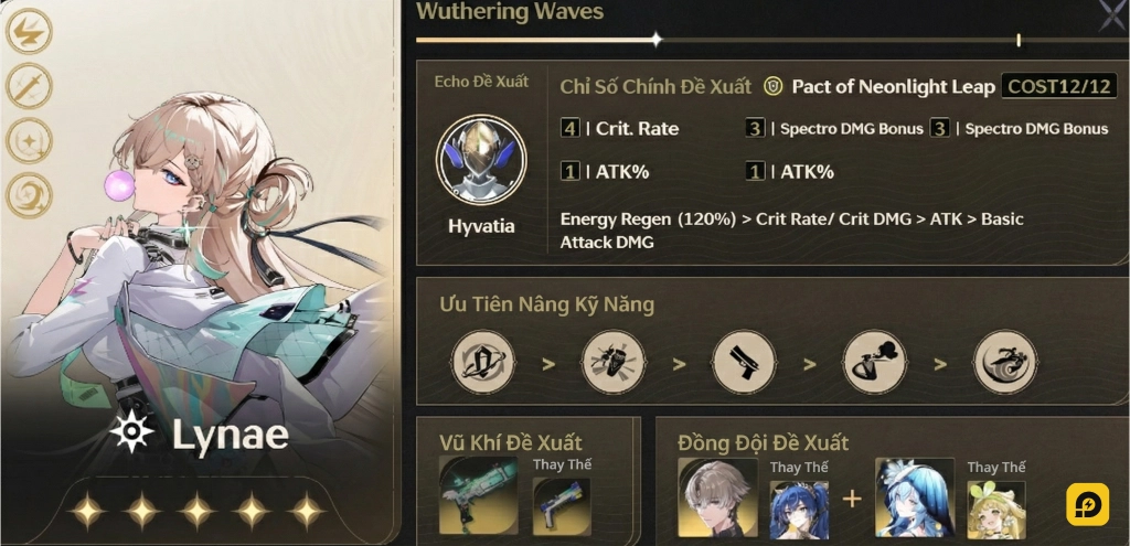 Hướng dẫn Build Lynae Wuthering Wave chuẩn nhất